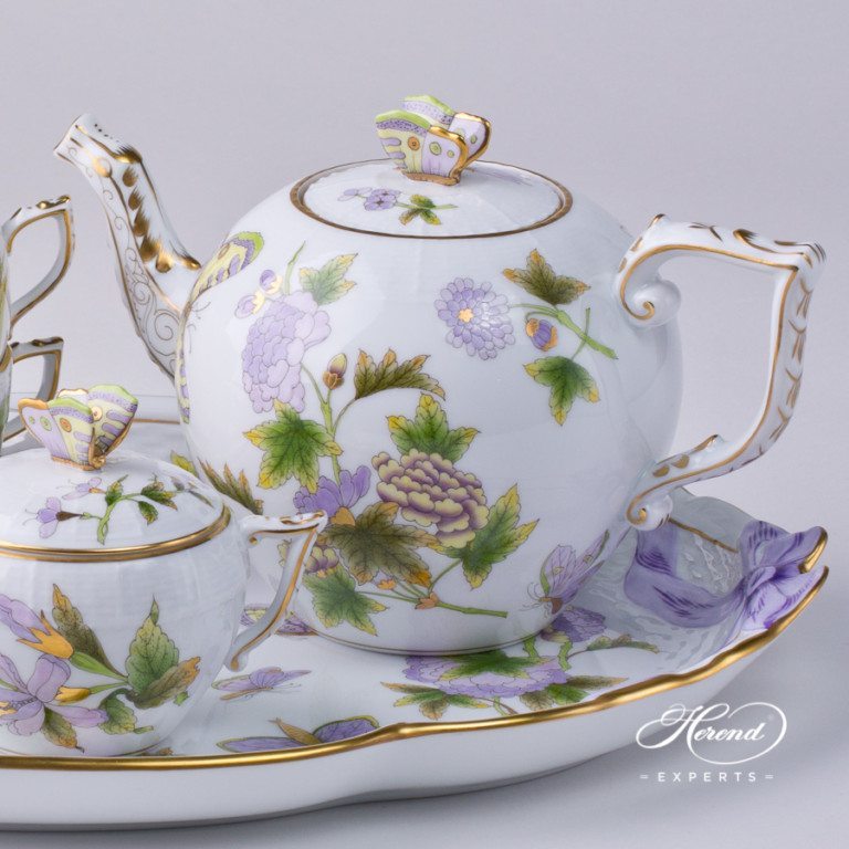 Tea Set for Two People - Royal Garden Green - Herend Experts