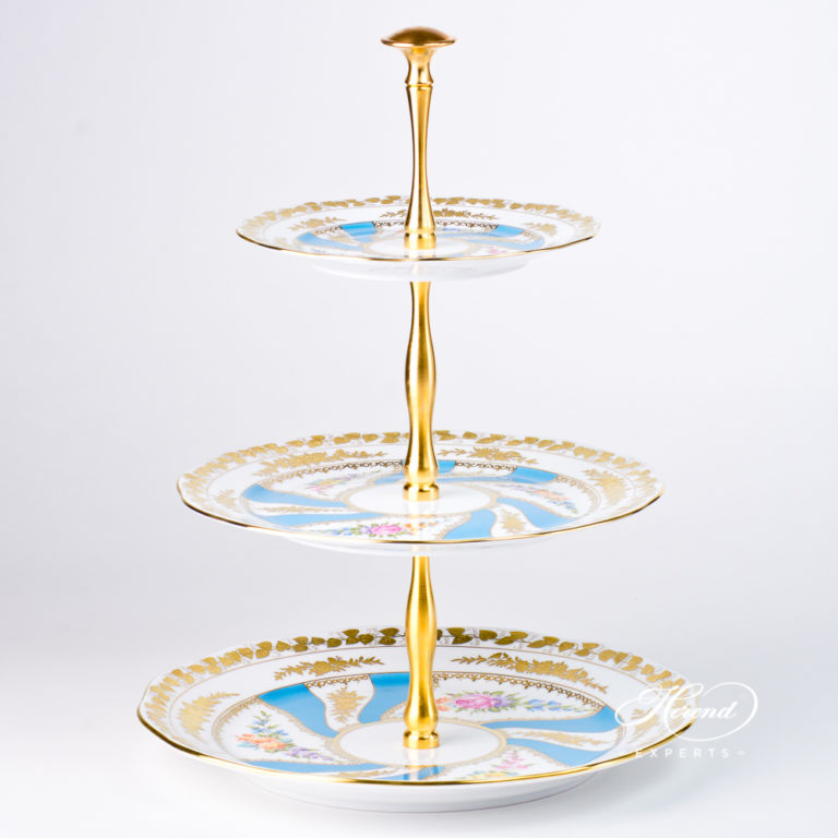 Cake Stand Three Tier - Colette - Herend Experts
