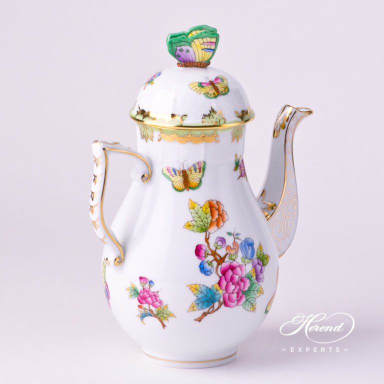 Coffee Pot w. Butterfly Knob - Queen Victoria VBO - Herend Experts