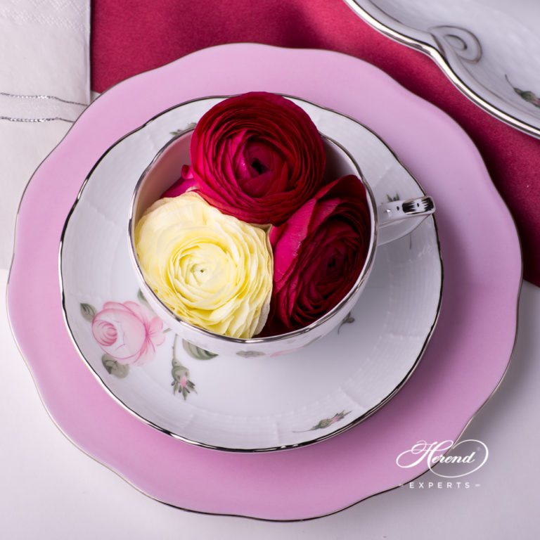 Tea Cup - Vienna / Viennese Rose Platinum - Herend Experts