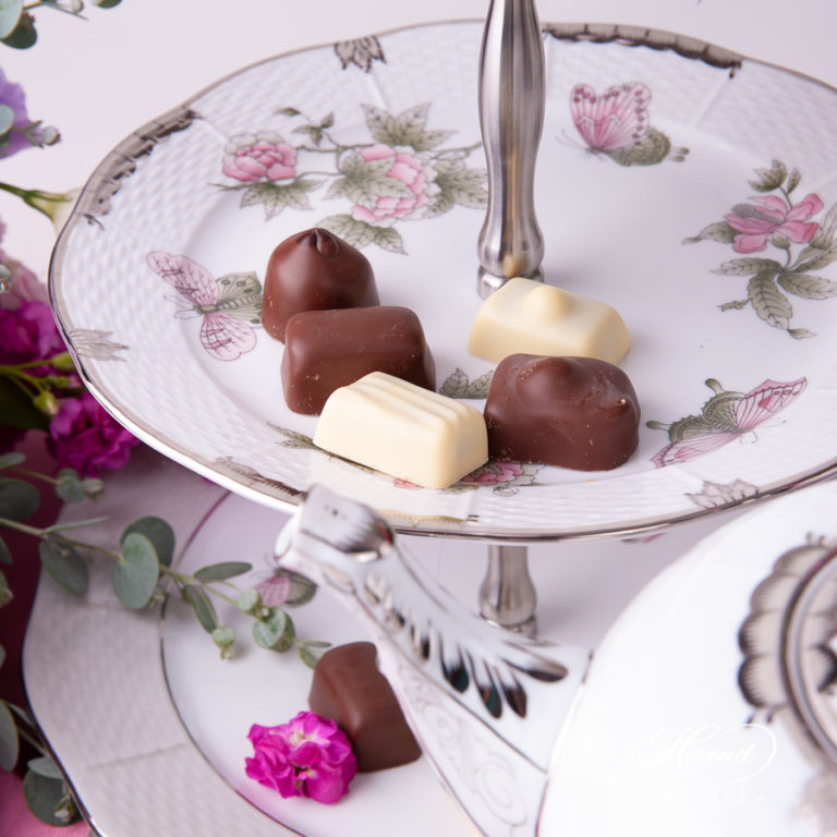Tea Set for Six People - Queen Victoria Platinum - Herend Experts