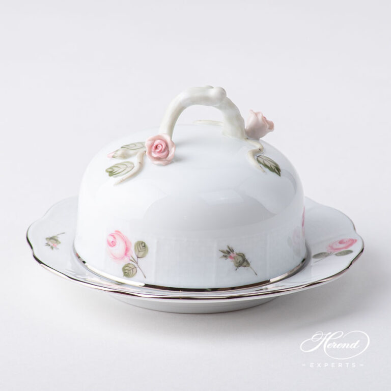 Butter Dish – Vienna / Viennese Rose Platinum - Herend Experts