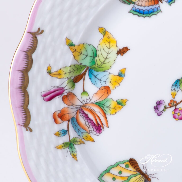 Dessert Plate, medium - Queen Victoria Pink Edge-VBO-Y2 - Herend Experts