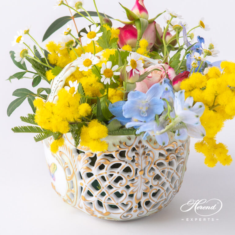 Basket, openwork - Queen Victoria - VBA - Herend Experts