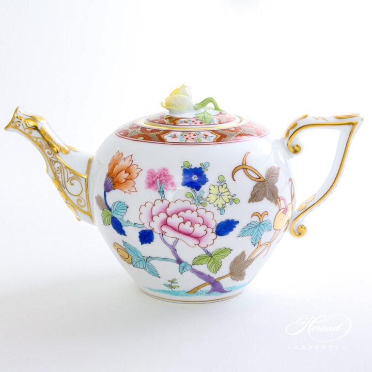 Teapot w. Rose Knob - Small - Shanghai - Herend Experts