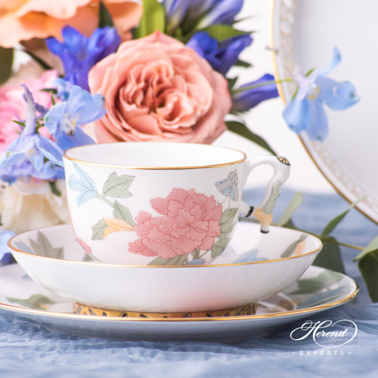 Tea Set for Two People - Magic Peony w. Butterfly - Herend Experts
