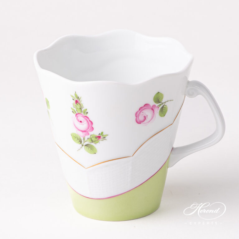 Tea / Coffee Cup - Special Shaped - Small Roses / Green - Herend Experts