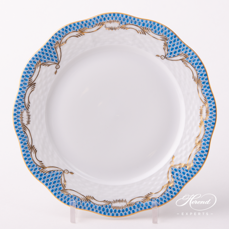 Dessert Plate, medium - Blue Fish Scale - Herend Experts