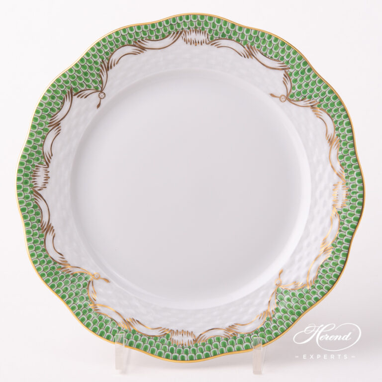 Dessert Plate, medium - Light Green Fish Scale - Herend Experts