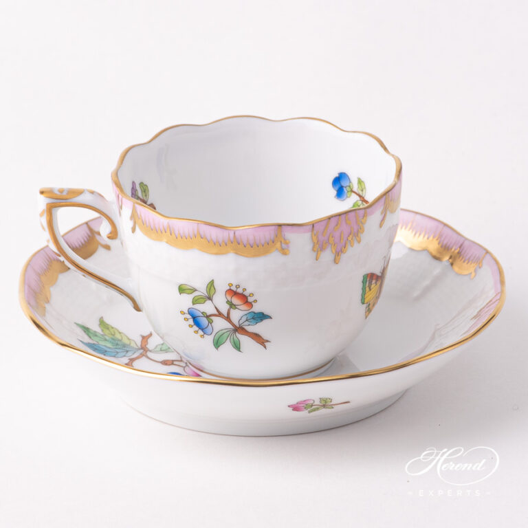 Coffee Cup - Demitasse - Queen Victoria-A Pink Edge - Herend Experts